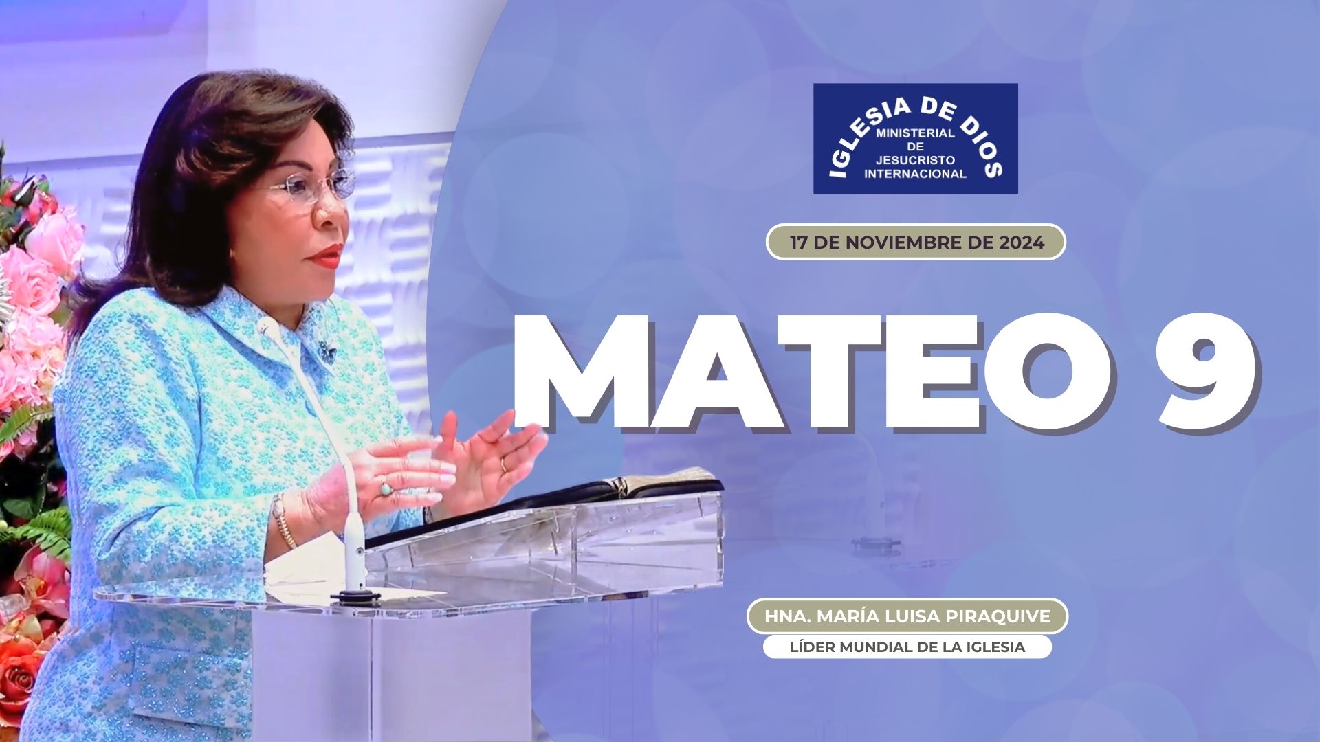 Enseñanza: Mateo 9 - Hna. María Luisa Piraquive - 17 de noviembre de ...