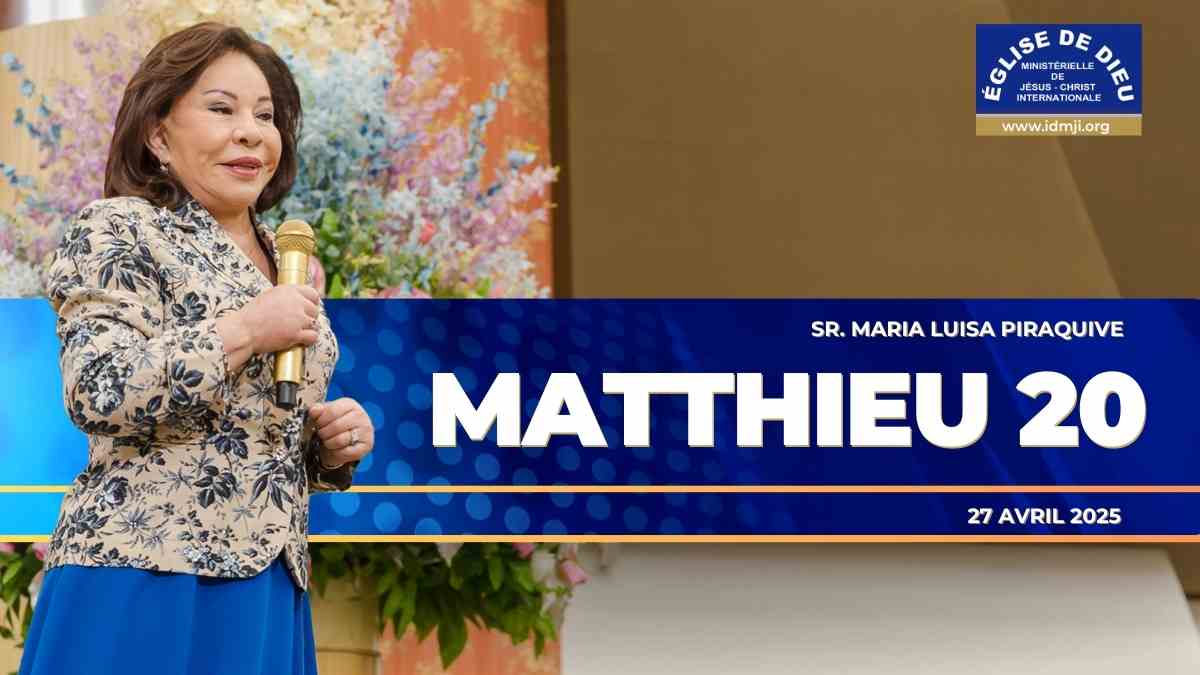Enseignement : Matthieu 20 - Sœur María Luisa Piraquive - Église de ...